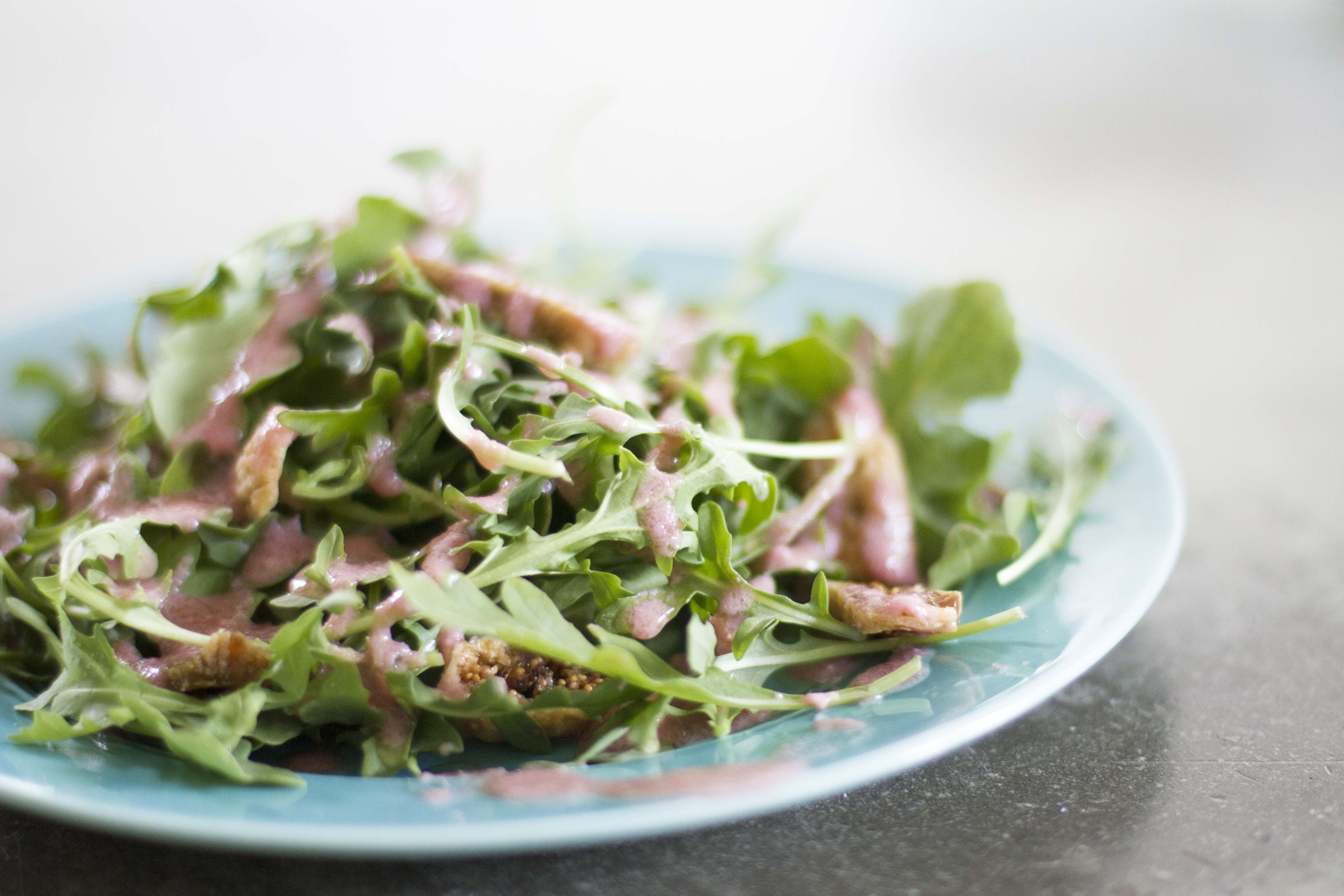 Fig and Arugula Salad with Raspberry Vinaigrette - Autoimmune Wellness