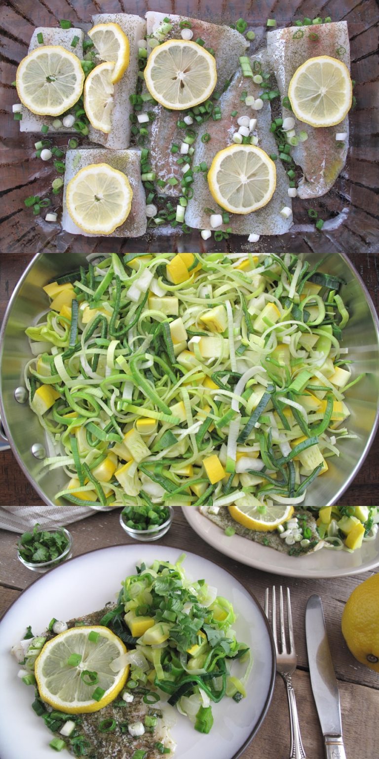 Oven Baked Cod Fish with Spring Vegetables - Autoimmune Wellness