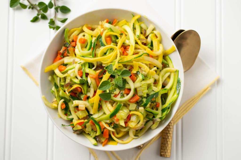 Spiralized AIP Veggie Confetti - Autoimmune Wellness