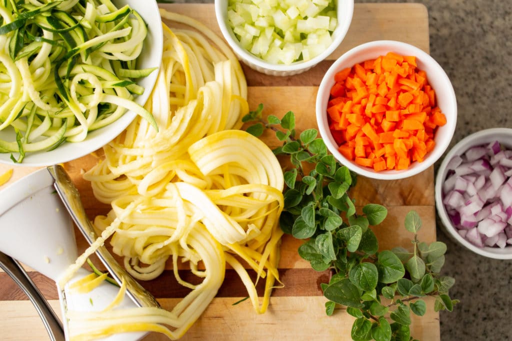 Spiralized AIP Veggie Confetti - Autoimmune Wellness