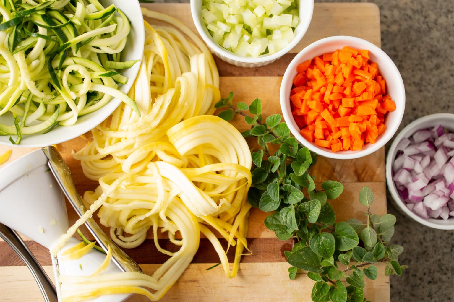 Spiralized AIP Veggie Confetti - Autoimmune Wellness